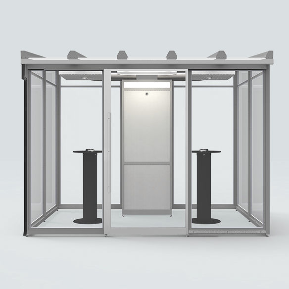 Raucherkabine für Flughafen - QleanAir Outdoor Lounge - QLEANAIR ...