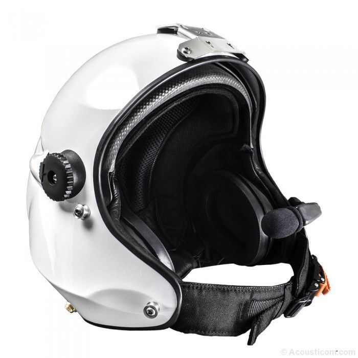 Helm für Hubschrauber - 2000-HL - ACOUSTICOM CORP - Demi-Jet / mit Visier
