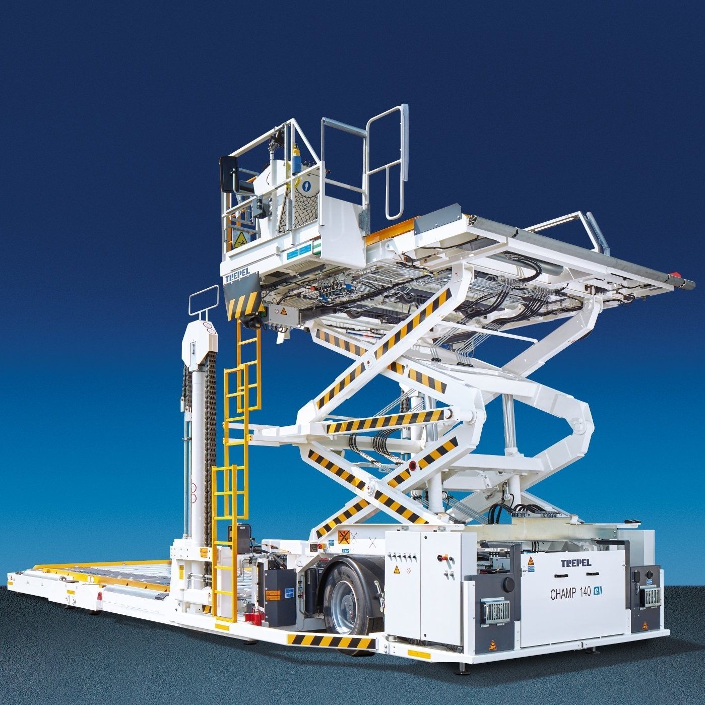 Cargador elevador de tijera - CHAMP 140e - TREPEL AIRPORT EQUIPMENT GMBH - para mercancía ...