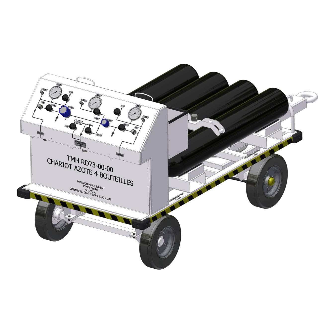 Carro para botellas de nitrógeno para aeropuerto - TMH RD73 - TECHMAN ...