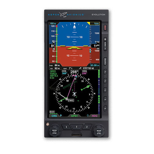 PFD para helicóptero - EVOLUTION 1000H PRO - Aspen Avionics, Inc.