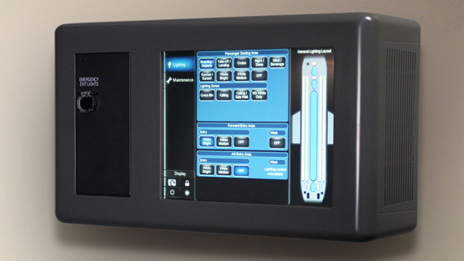 Panel de control para avión - ACP - BAE Systems - integrado ...