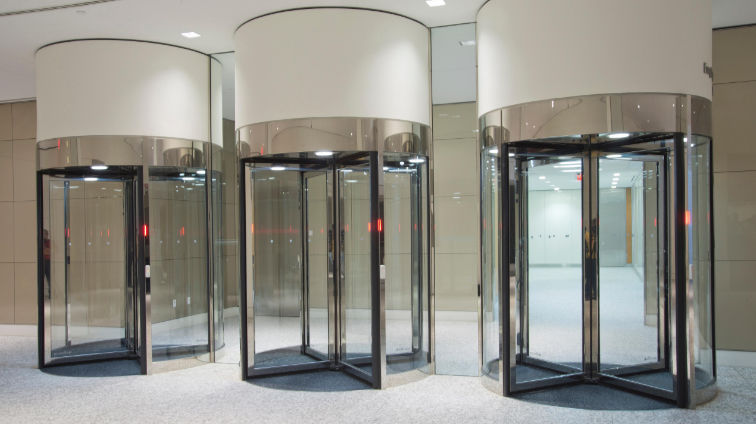 Puerta giratoria de seguridad - Tourlock 180 - Boon Edam - para aeropuerto