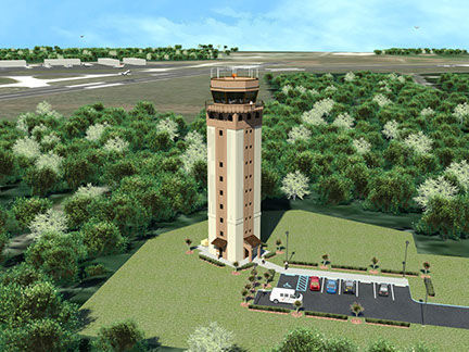 Torre de control para aeropuerto - San Antonio - AJT Engineering - para la gestión del tráfico aéreo