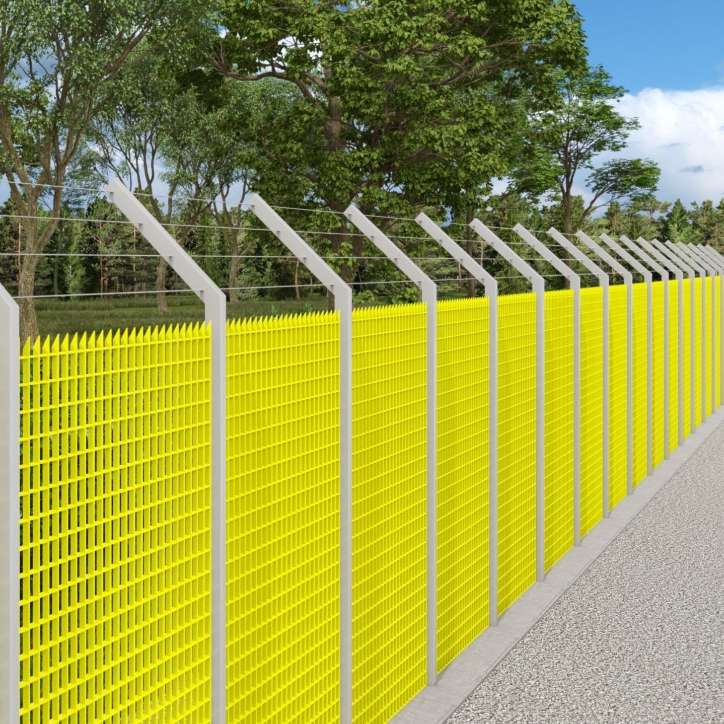 Valla para aeropuerto - GRATING - FibreFENCE - de PRFV / de seguridad ...