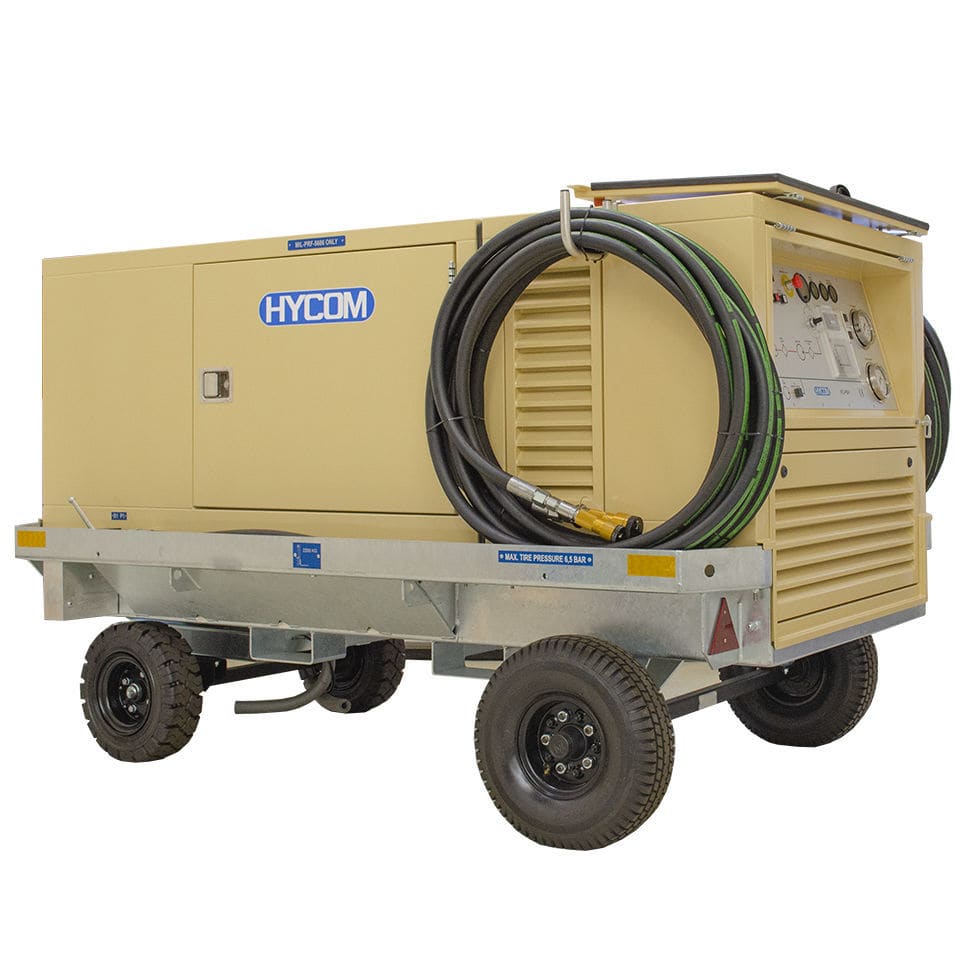 Grupo hidráulico móvil - HT-F-30 - Hycom B.V. - para avión / para sistema de refrigeración