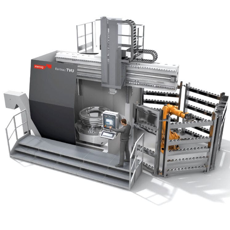 Machine de tournage verticale - Berthiez TVU 1400/80 - STARRAG AG - CNC ...