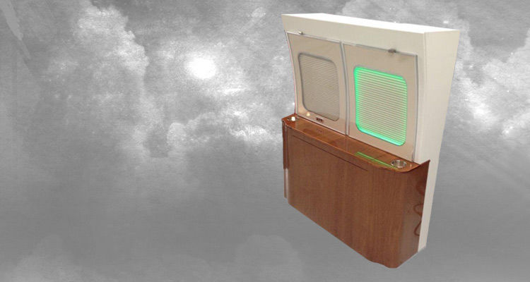 Tablette de siège pour avion - Jeff Bonner Research & Development Inc