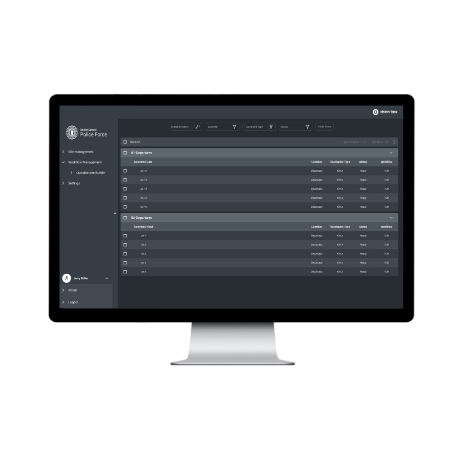 Logiciel biométrique - ADMIN - Vision-Box - de contrôle / pour aéroport ...