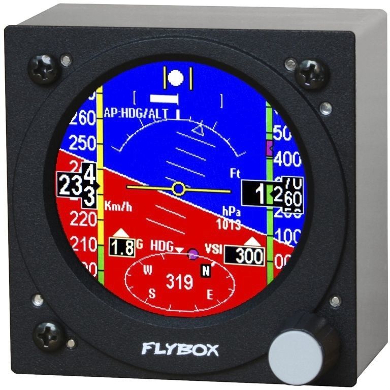 Horizon artificiel numérique - Oblò - Flybox Avionics - à moteur électrique