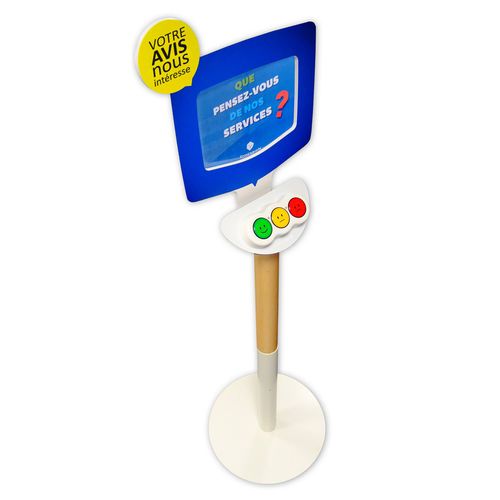 Borne de satisfaction client sur pied - OPINYON - DYMENSION - pour aéroport