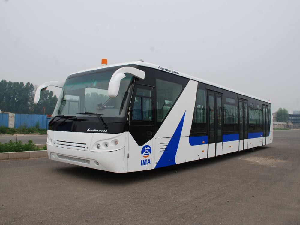 Airport apron bus - AEROABUS-6300 - AEROMOBILES PTE LTD - 110 Pers ...