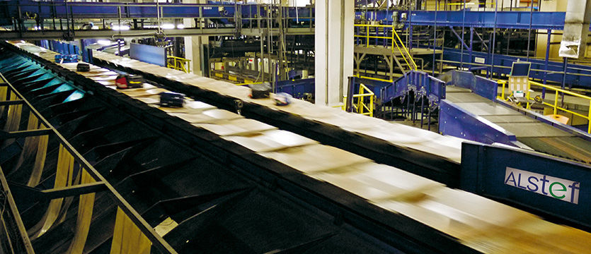 Tilt-tray sorting system - ALSTEF - for baggage / for airport