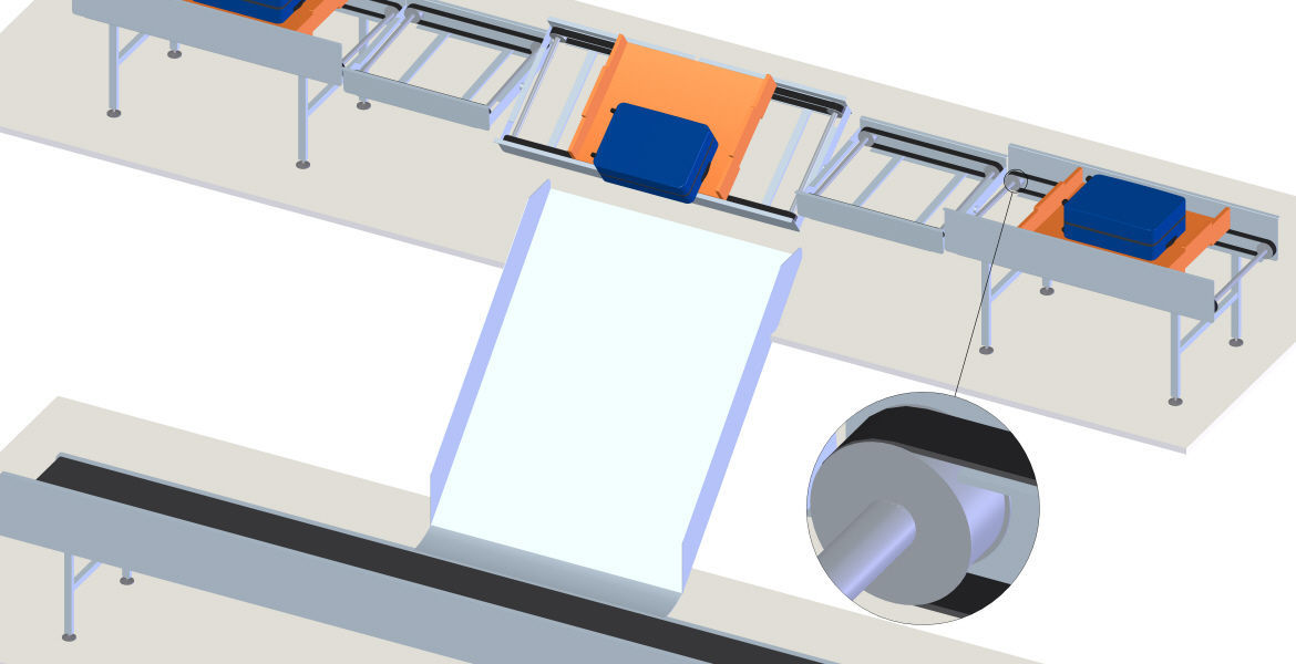 Tilt-tray sorting system - SBFL578812 - AMMERAAL BELTECH - for baggage ...