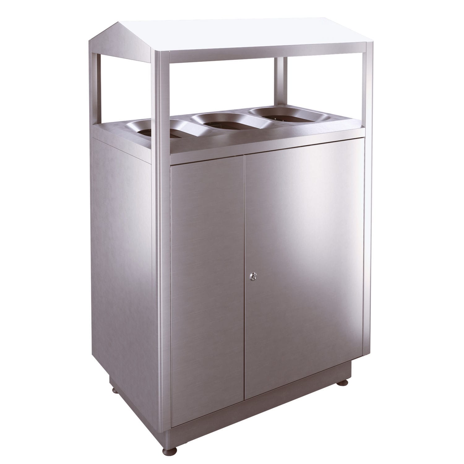 Airport waste bin - S300D - AUWEKO GMBH - floor-mounted / recycling