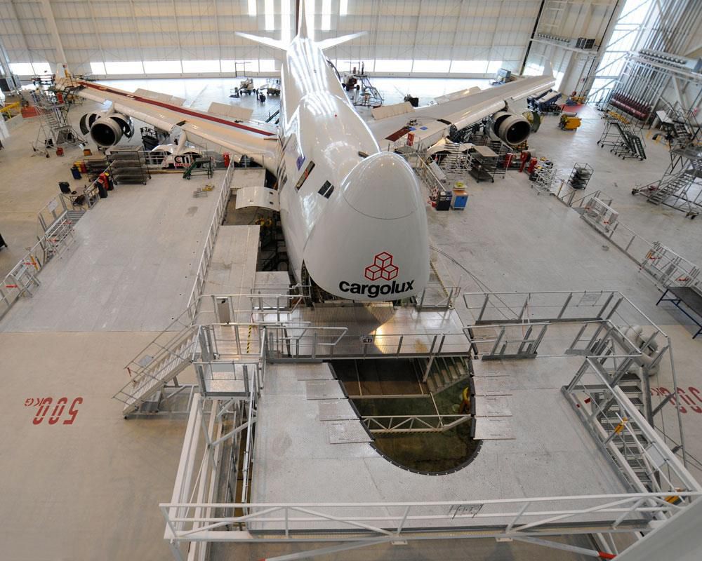 Aircraft tail dock - CTI SYSTEMS S.A. - nose / wing / movable