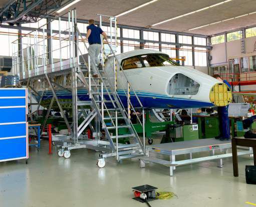 Fuselage access platform - FORTAL - movable / fixed / adjustable