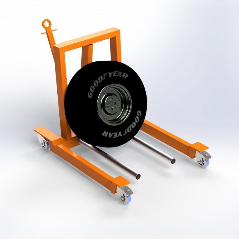 Handling trolley - MAKRO AERO - for wheel change