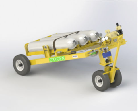 Oxygen service cart - 8932-O2 - MALABAR INTERNATIONAL USA