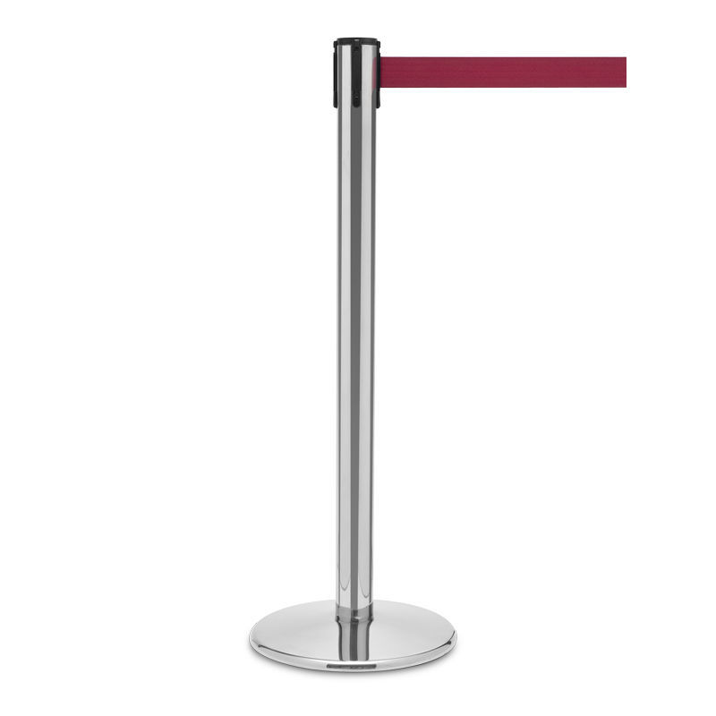 Tape queue barrier - POLIBAR - flat-head / for airport