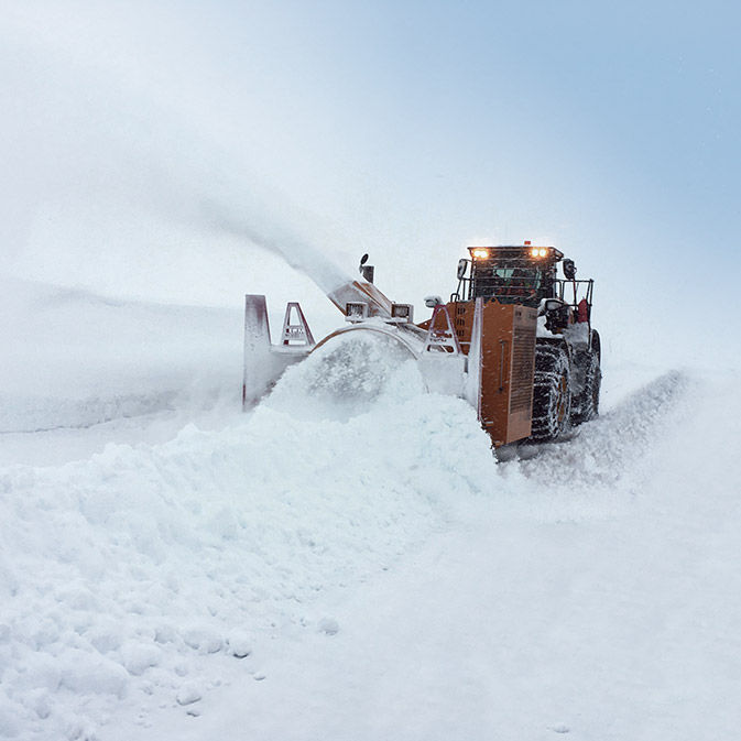 Backhoe loader-mounted snow blower - P3500 - R.P.M. TECH INC. - for runway