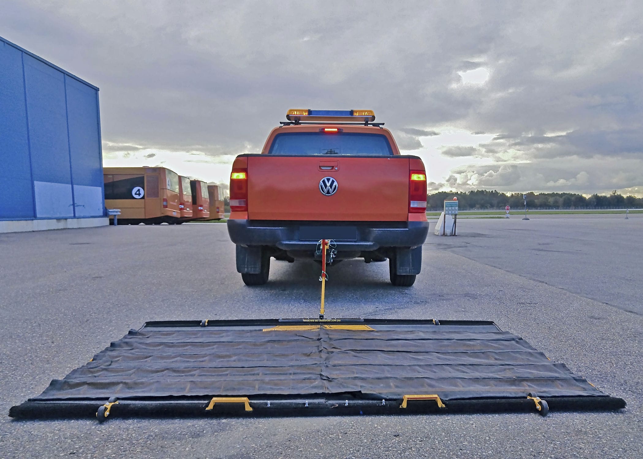 Airport runway sweeper - STEGA UAB - towed / compact / FOD