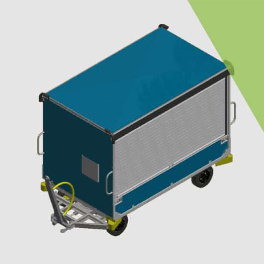 Runway baggage trailer - TBD (OWEN HOLLAND) LIMITED - 4-wheel / closed