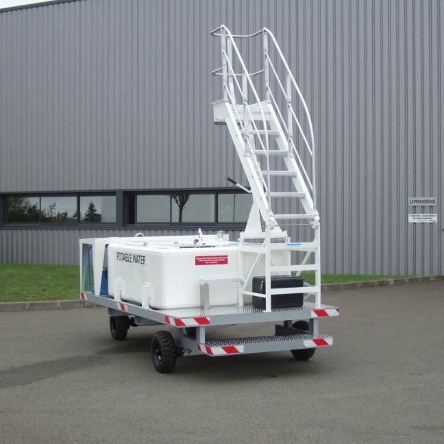 Towed potable water cart - EP250 - USIMAT-SERMEES - with lift platform ...