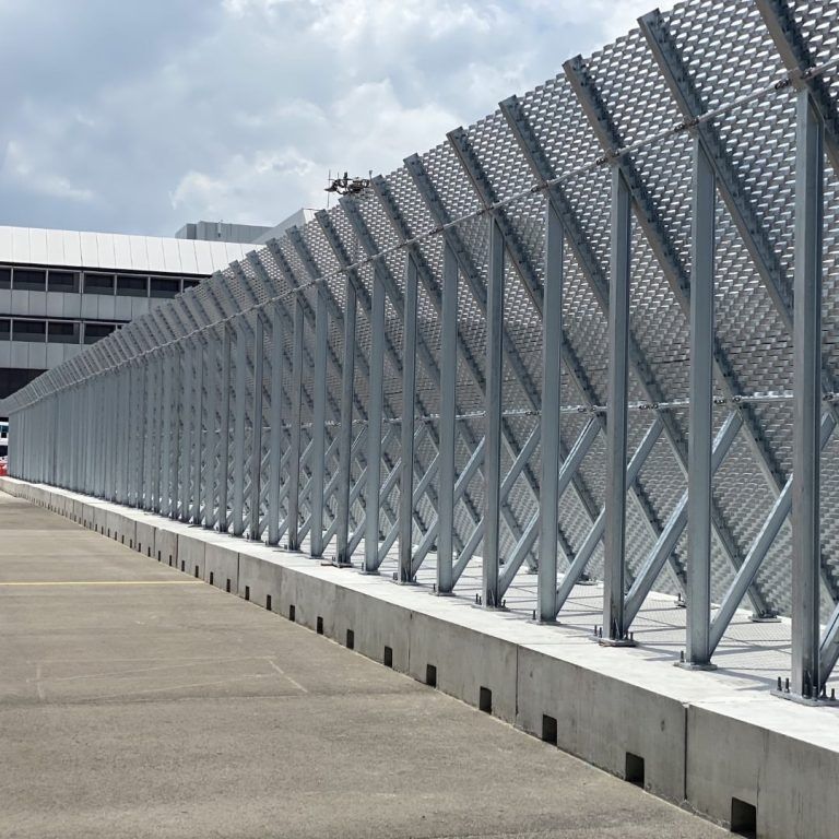 Metal jet blast deflector - OPO - VALIS ENGINEERING - for airport