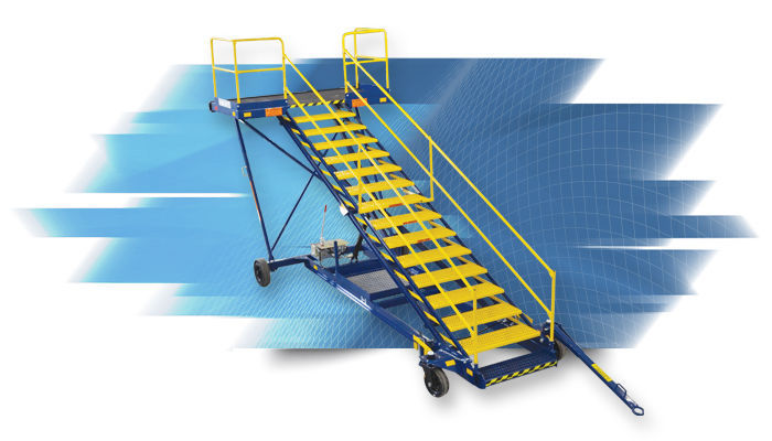 Access stairs - WASP, INC. - mobile / towed / for technical crew