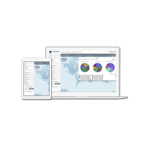 Flight analysis software - FLIGHTGLOBAL - for mapping / for aeronautics