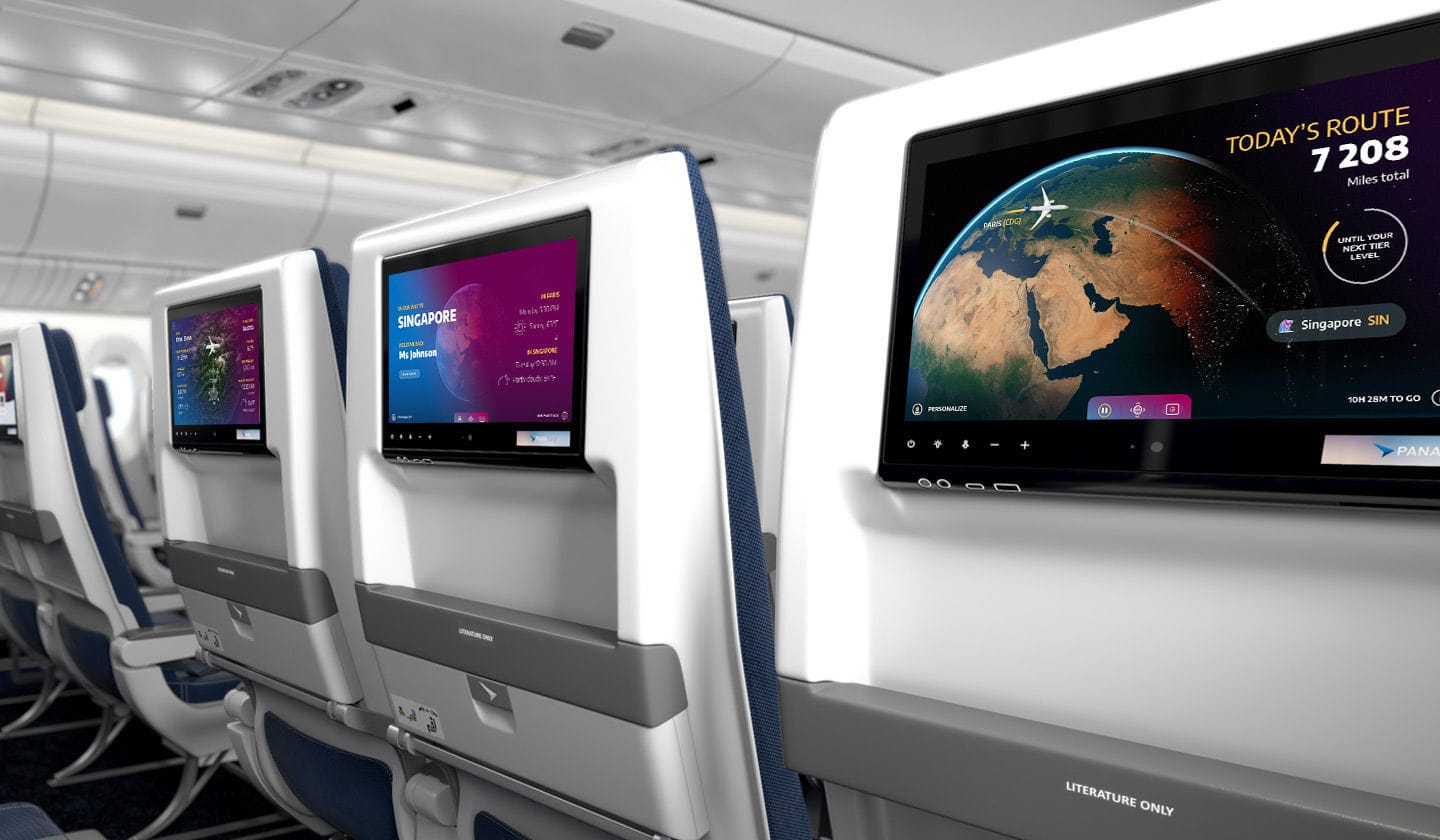 Inflight entertainment aircraft cabin display - Arc™ - PANASONIC ...