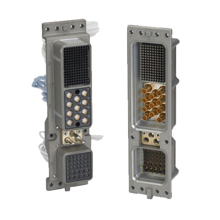 Data connector - NSX 600 - RADIALL - for aircraft / ARINC / rectangular