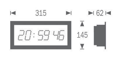 Airport clock - LEDI® 5.S - GORGY TIMING - digital / quartz