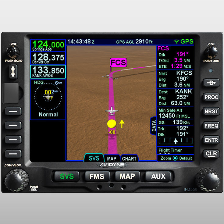 GPS NAV/COM - IFD550 - Avidyne - panel-mount / for aircraft