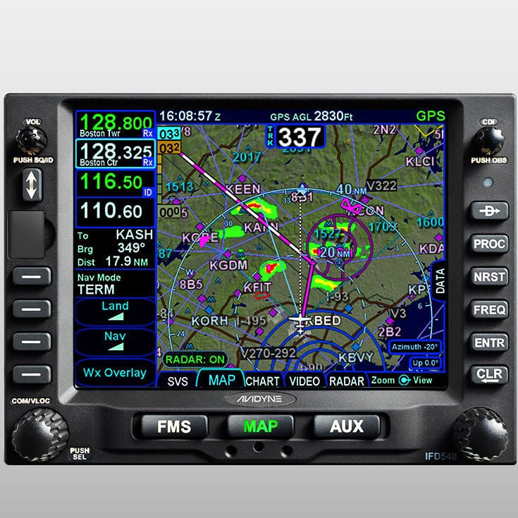 GPS NAV/COM - IFD540 - Avidyne - panel-mount / for aircraft / for ...
