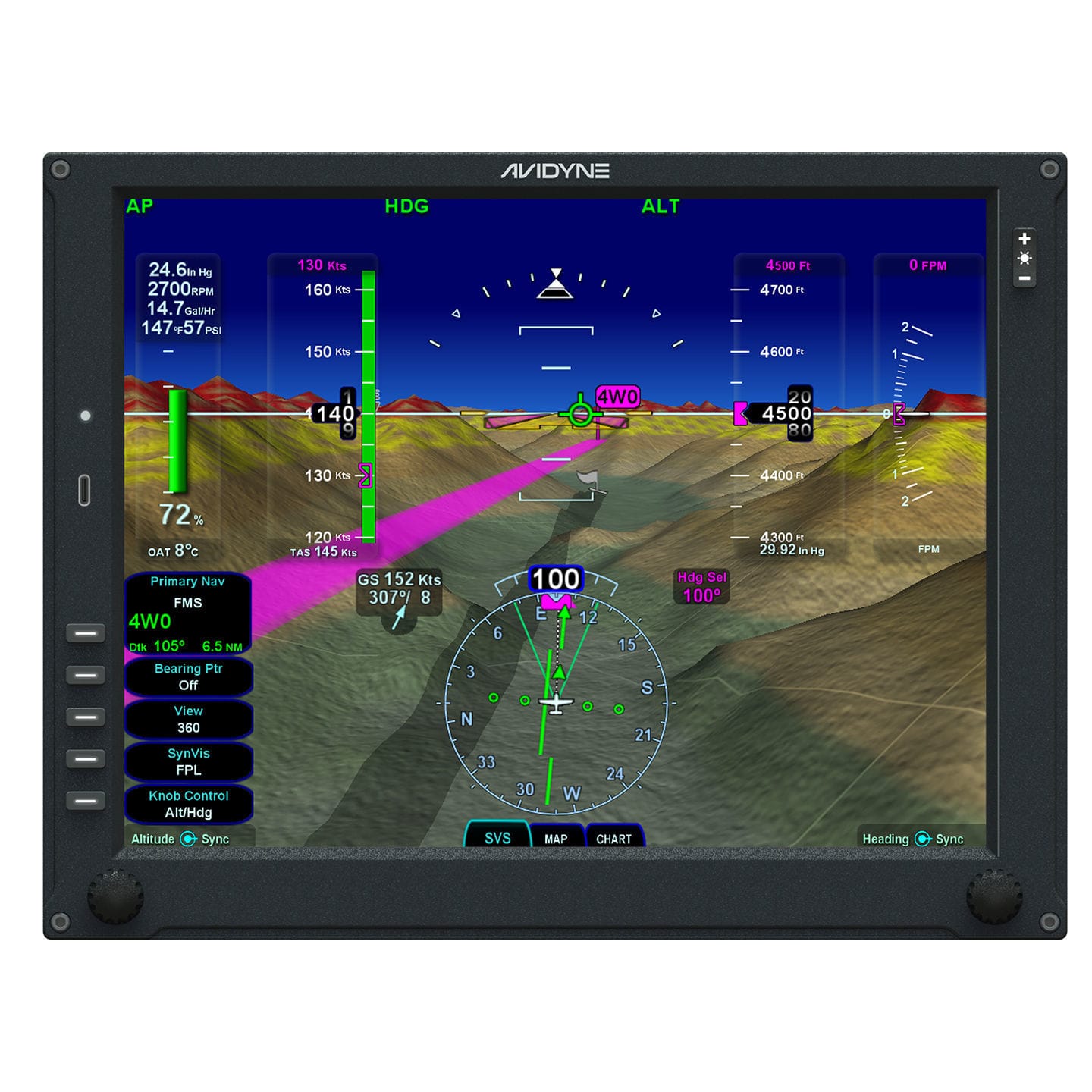 PFD flight display - Vantage™ - Avidyne - MFD / for aircraft / touch screen