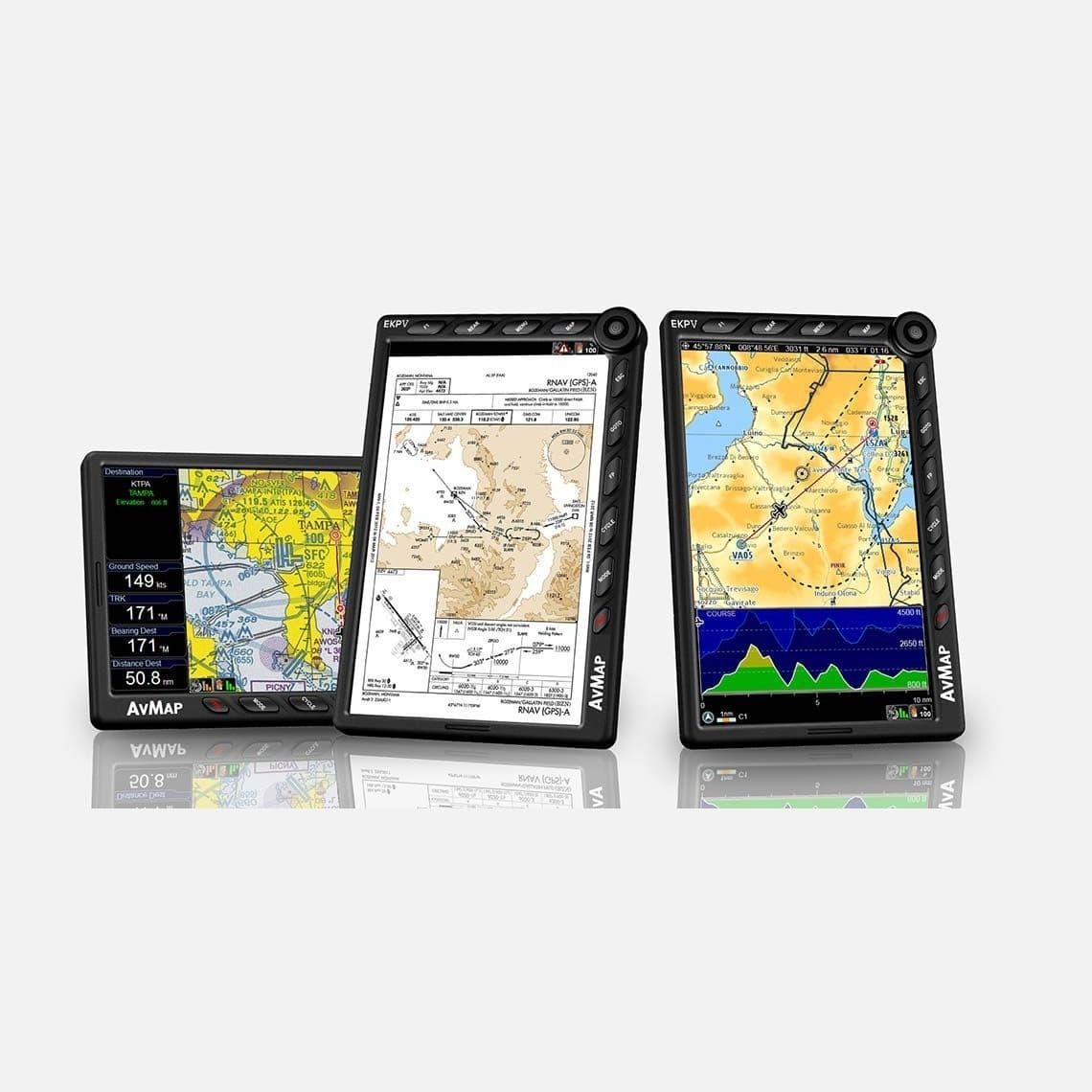 Multi-function display flight display - EKP V - AVMAP S.r.l.U. - for aircraft / 800 x 480 / LCD