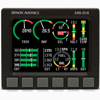 Digital EMS - D10 - DYNON AVIONICS, INC. - two-screen / for aircraft