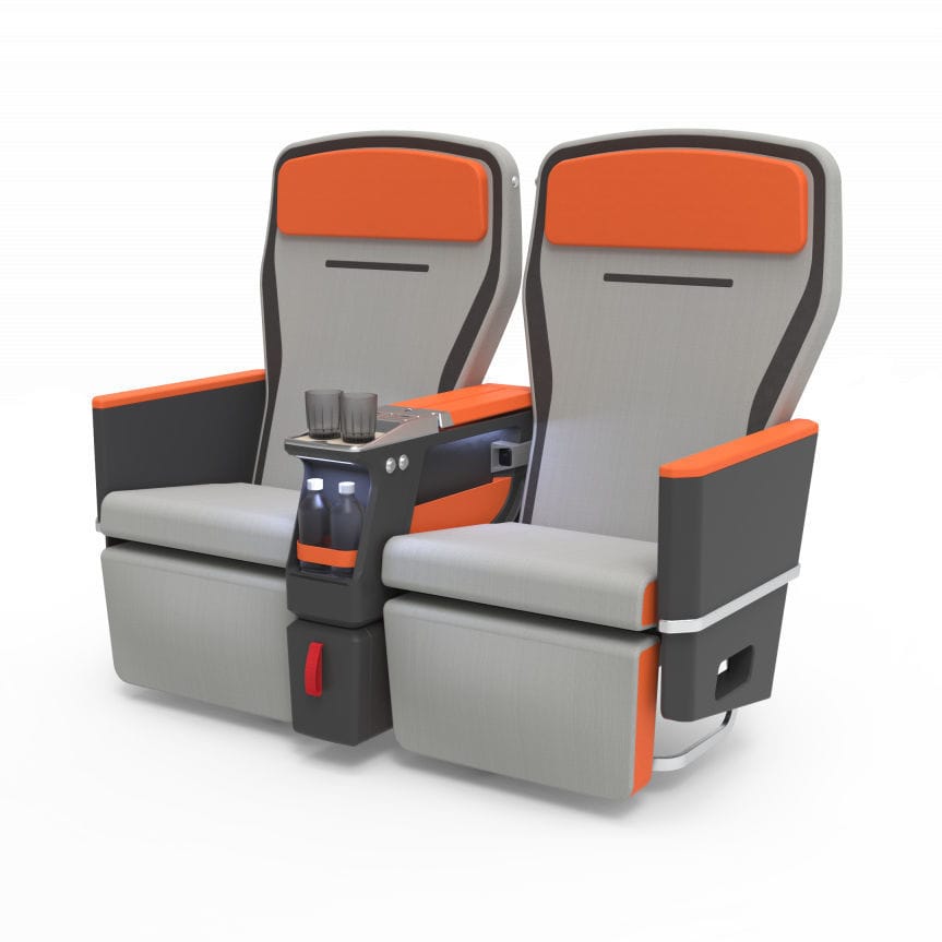 Aircraft cabin seat - Synthesys EVO - Aviointeriors SpA - attendant ...