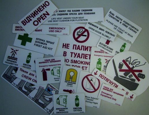 Aircraft placard - Aviosign - information / adhesif / warning