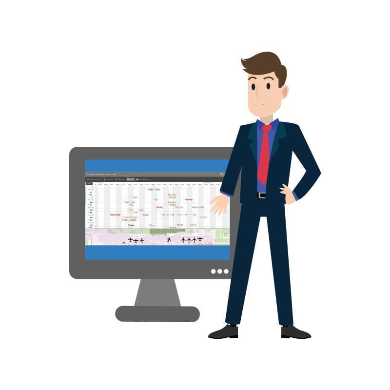 Planning software - RMS - EMBROSS - AODB / for airport / real-time