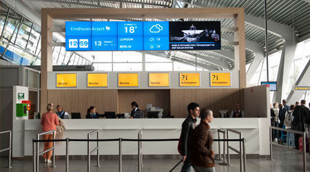 Information signage - Net Display Systems - digital / for airport