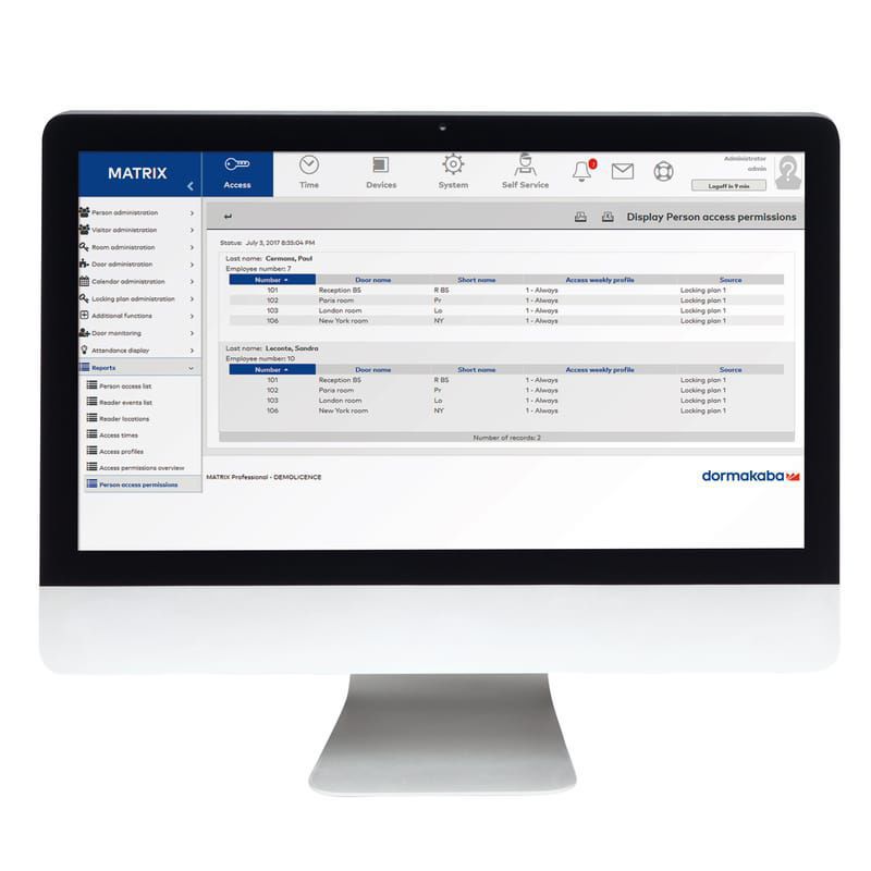 Access control software - MATRIX - dormakaba - management / control ...