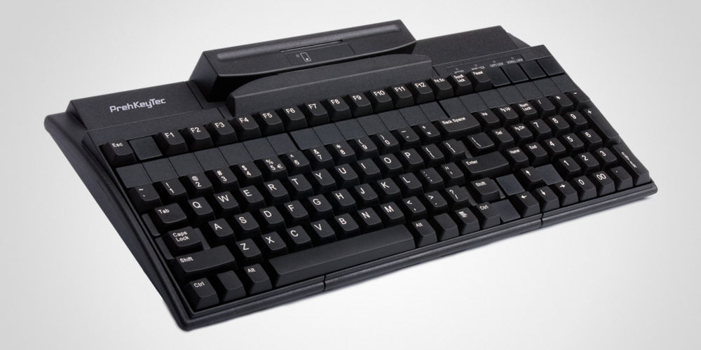 Keyboard with card reader - MC 147 - PrehKeyTec GmbH - with MSR reader ...
