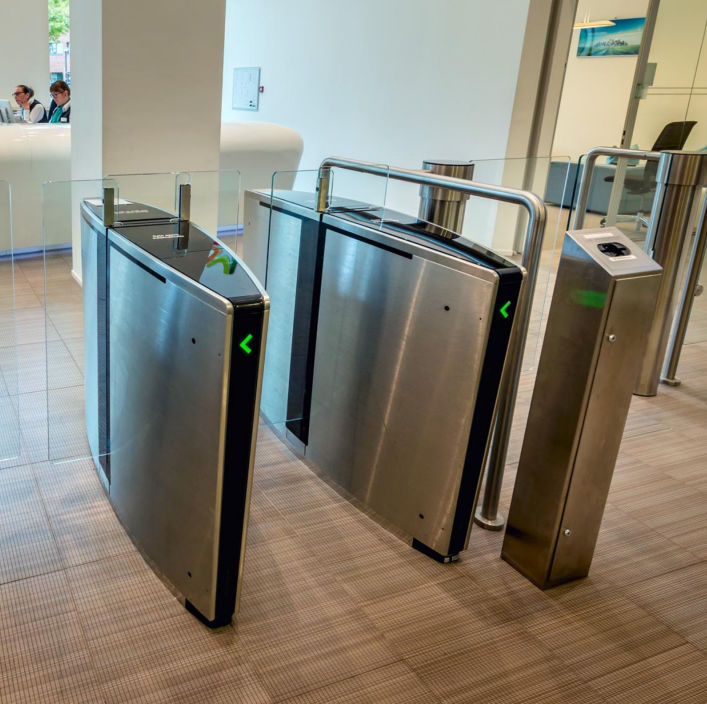 Speedgate with card reader - Lifeline Slide - Boon Edam - for airport