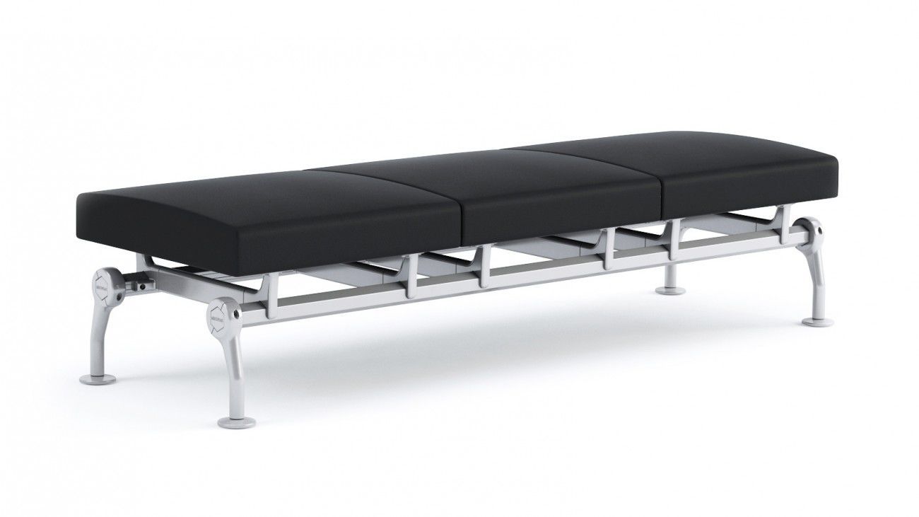 Airport bench - aerea bench - Arconas - metal / leather