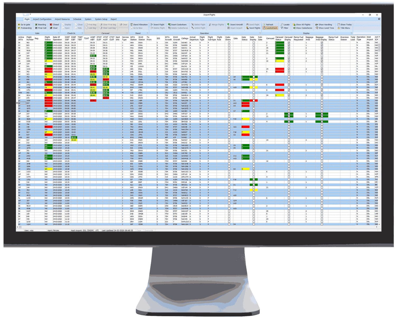 AODB software - PDC A/S - flight planning / planning / data management