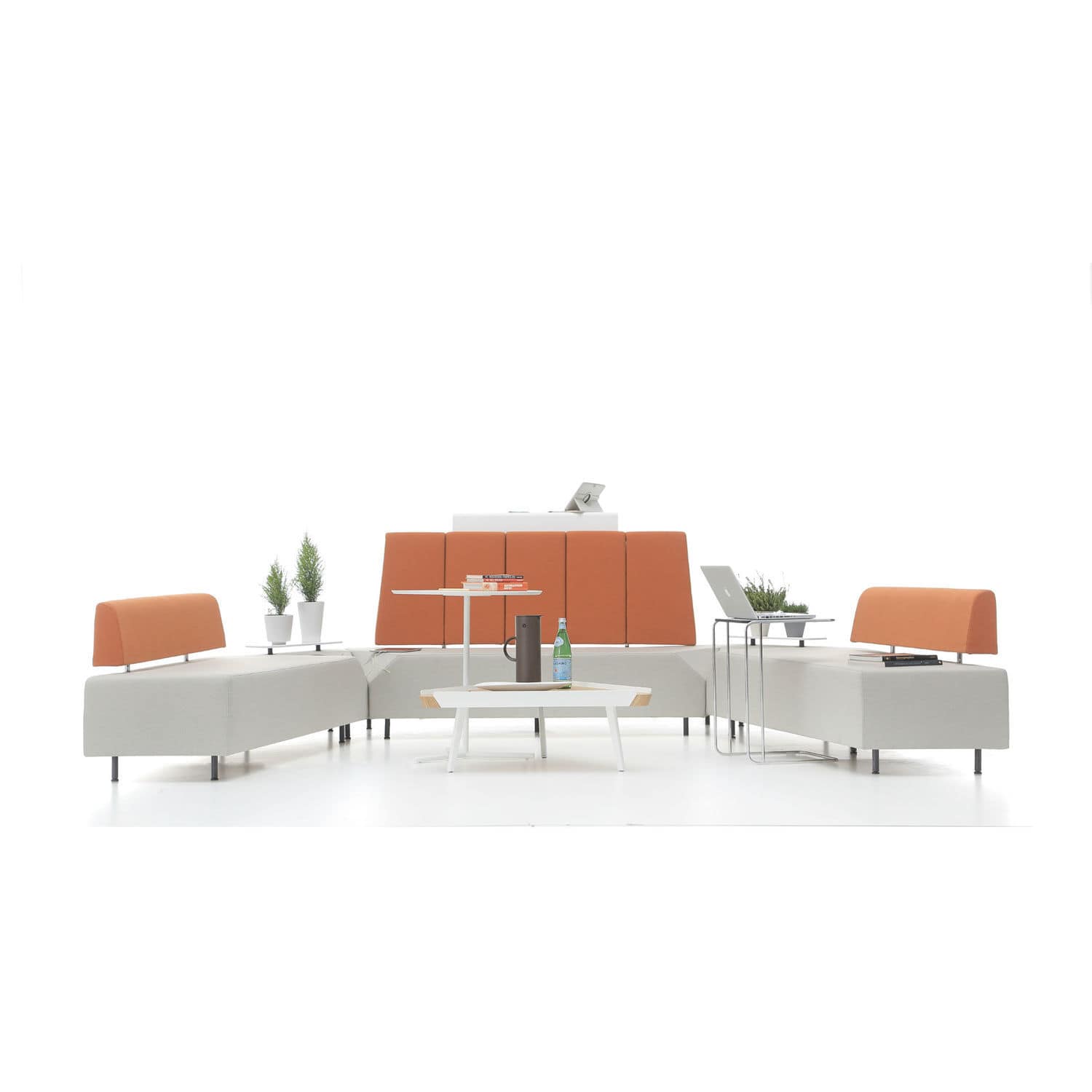 Airport lounge sofa - Combinations - Nurus - modular / fabric / wood
