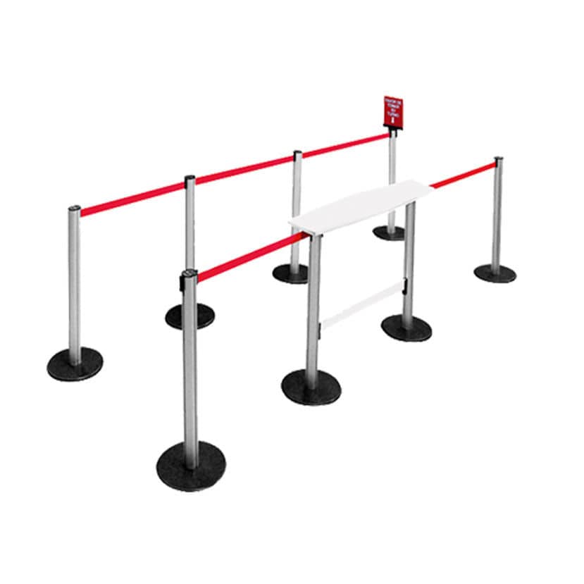 Tape guidance barrier - Table - RS Guidesystems - flat-head / for airport